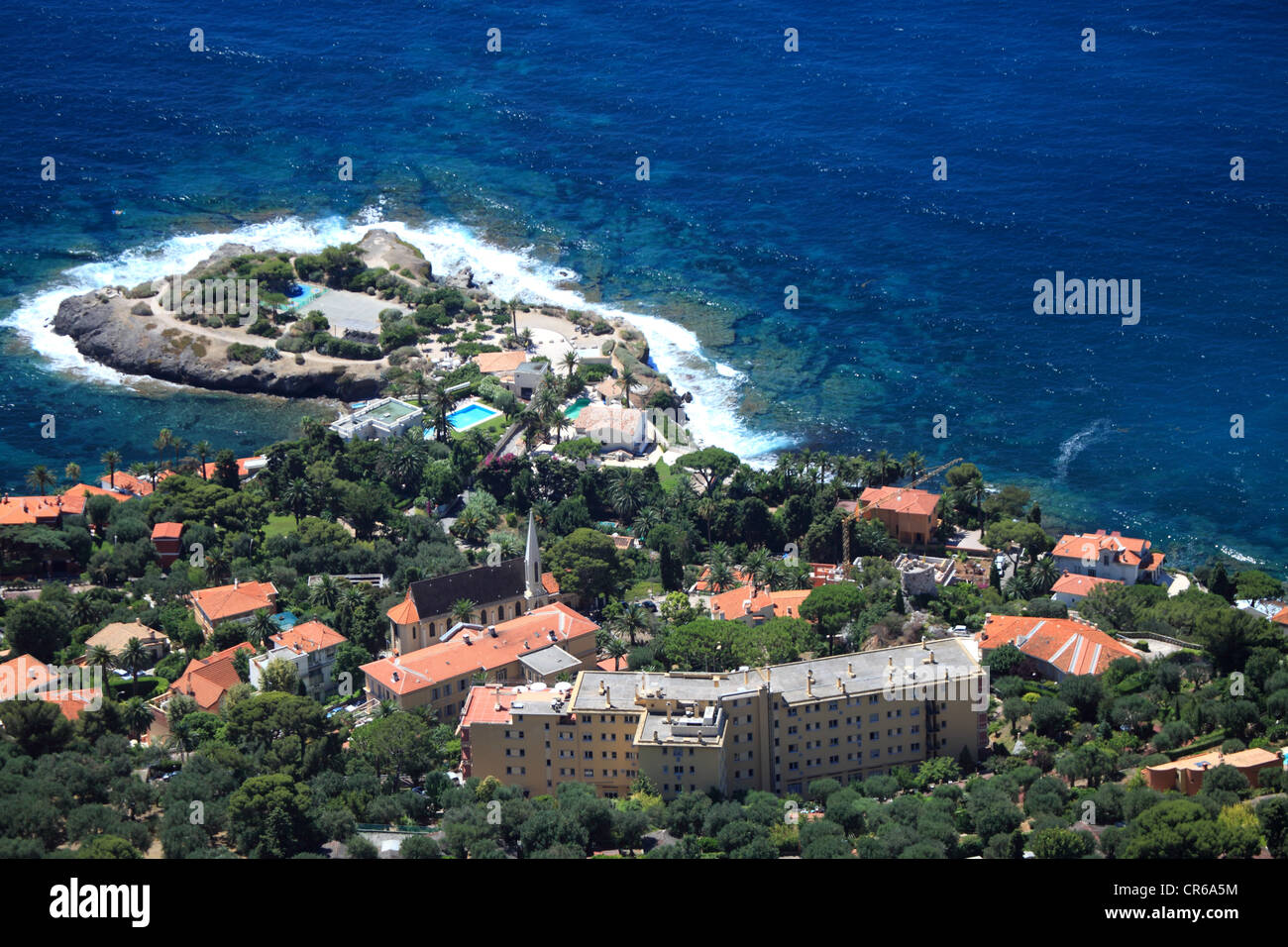 Top view above Cap d'Ail near Monaco Stock Photo - Alamy