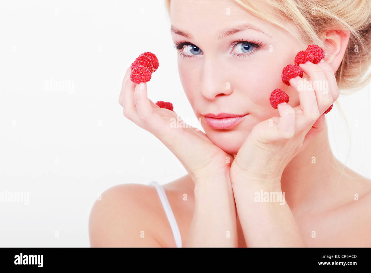 Fingertips smiling woman hi-res stock photography and images - Alamy