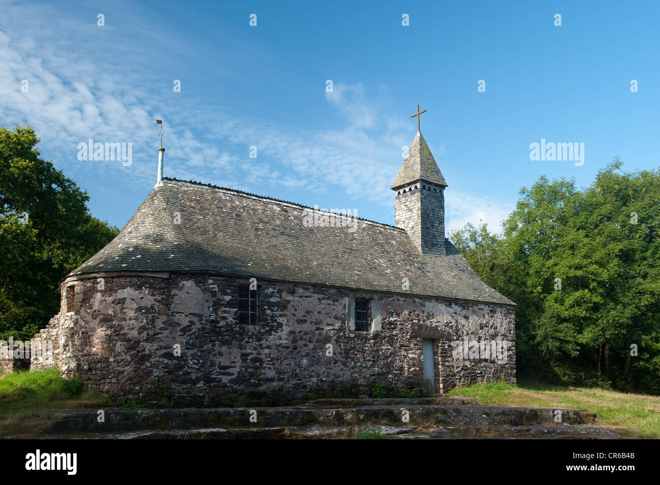 France, Morbihan, Campeneac, forest of Broceliande, St jean Chapel ...