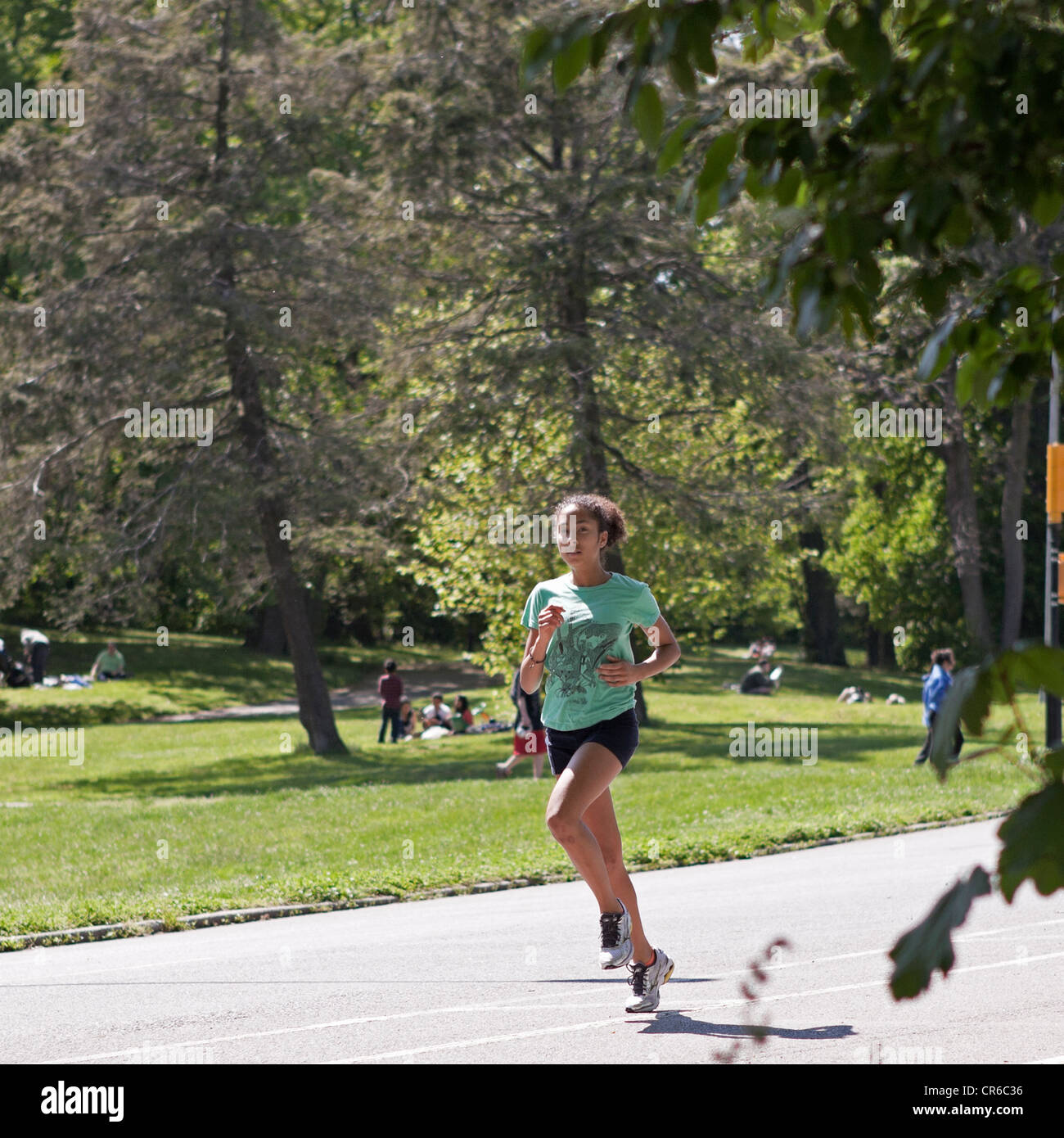 Woman running in prospect hi-res stock photography and images - Alamy