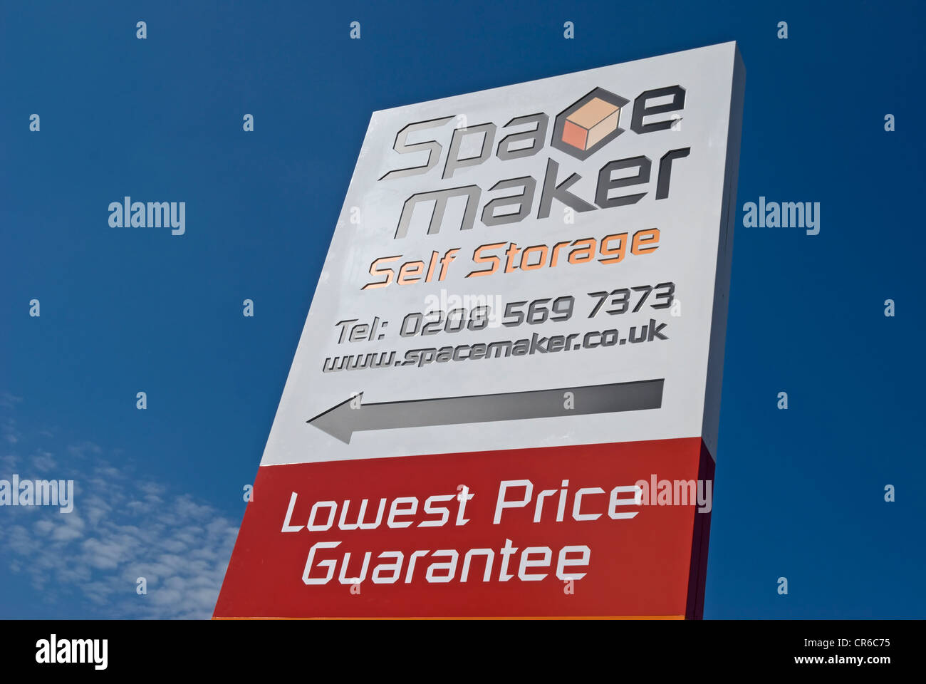 sign for spacemaker, a self storage company on the great west road ...