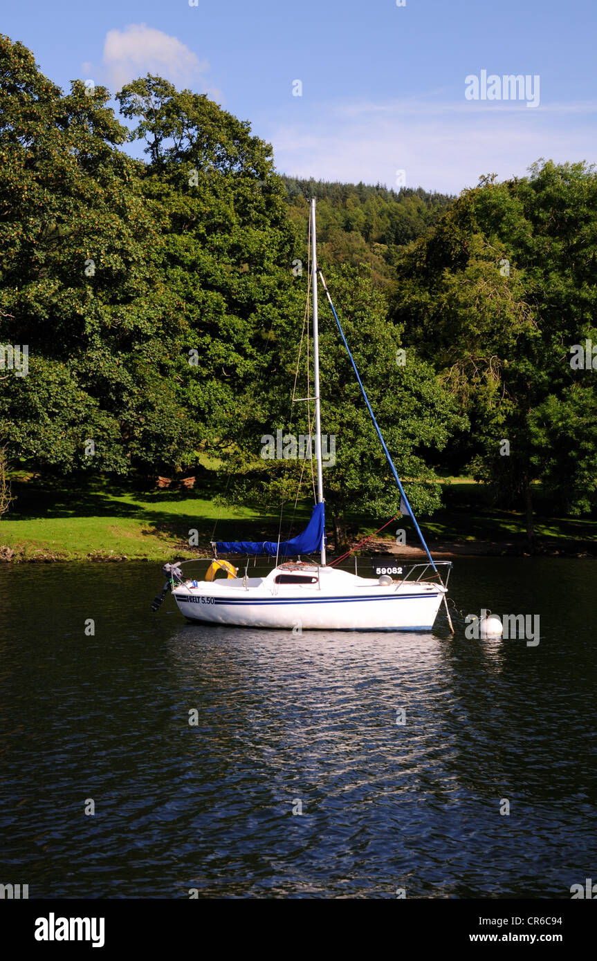 Sailing on Lake Windermere Cumbria Stock Photo - Alamy