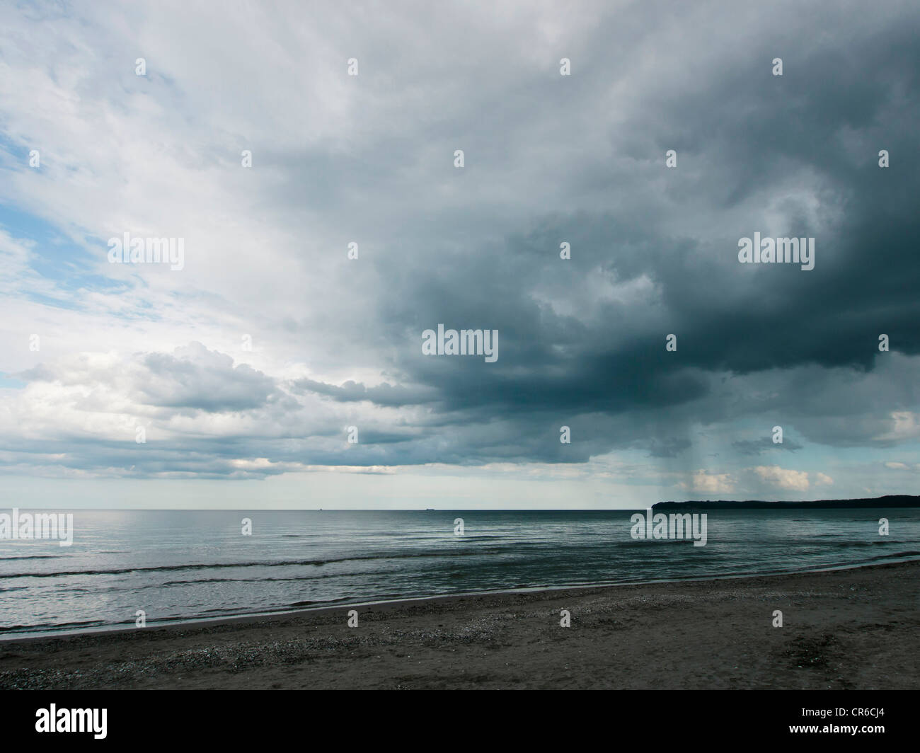 Germany, View of cloudy sky over Baltic Sea at Rugen Island Stock Photo ...