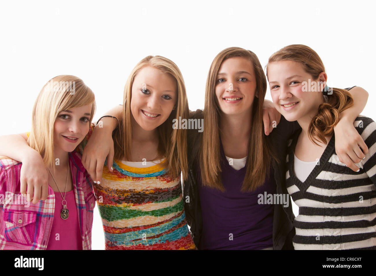 Four good looking girls hi-res stock photography and images - Alamy