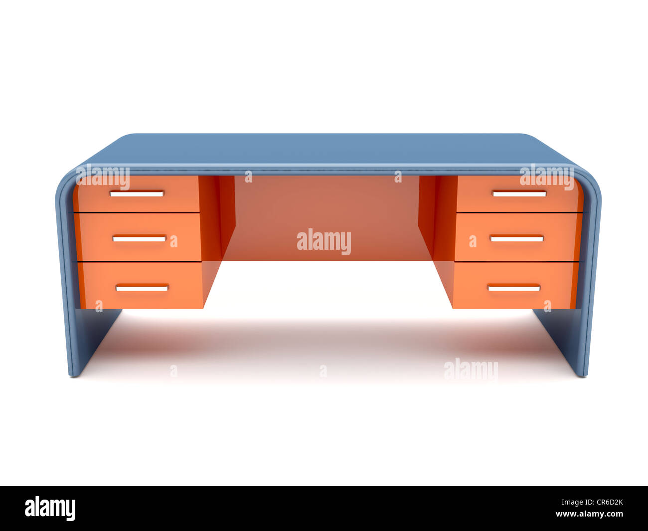 Front view of minimalistic designed desk Stock Photo - Alamy