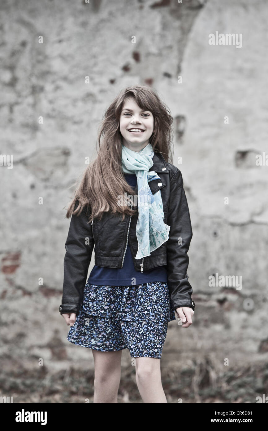 Germany, Bavaria, Girl smiling, portrait Stock Photo - Alamy