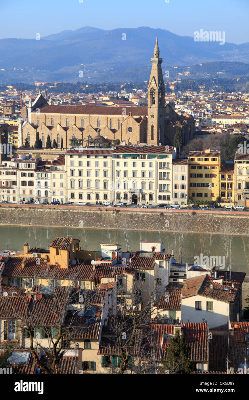 The Santa Croce church viewed from above in Florence Stock Photo - Alamy