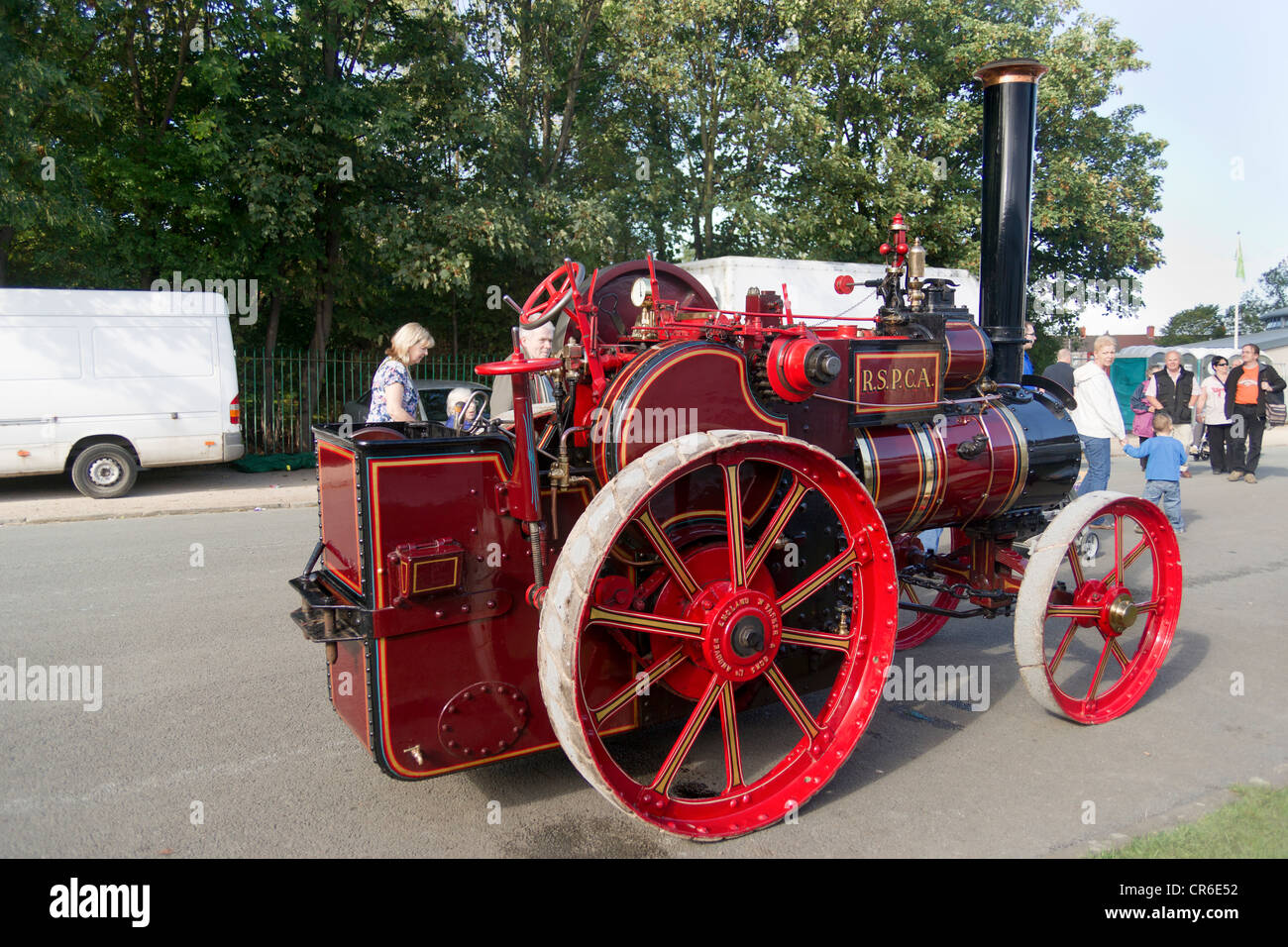 Traction engines at Birkenhead heritage vehicle show in Birkenhead Park ...
