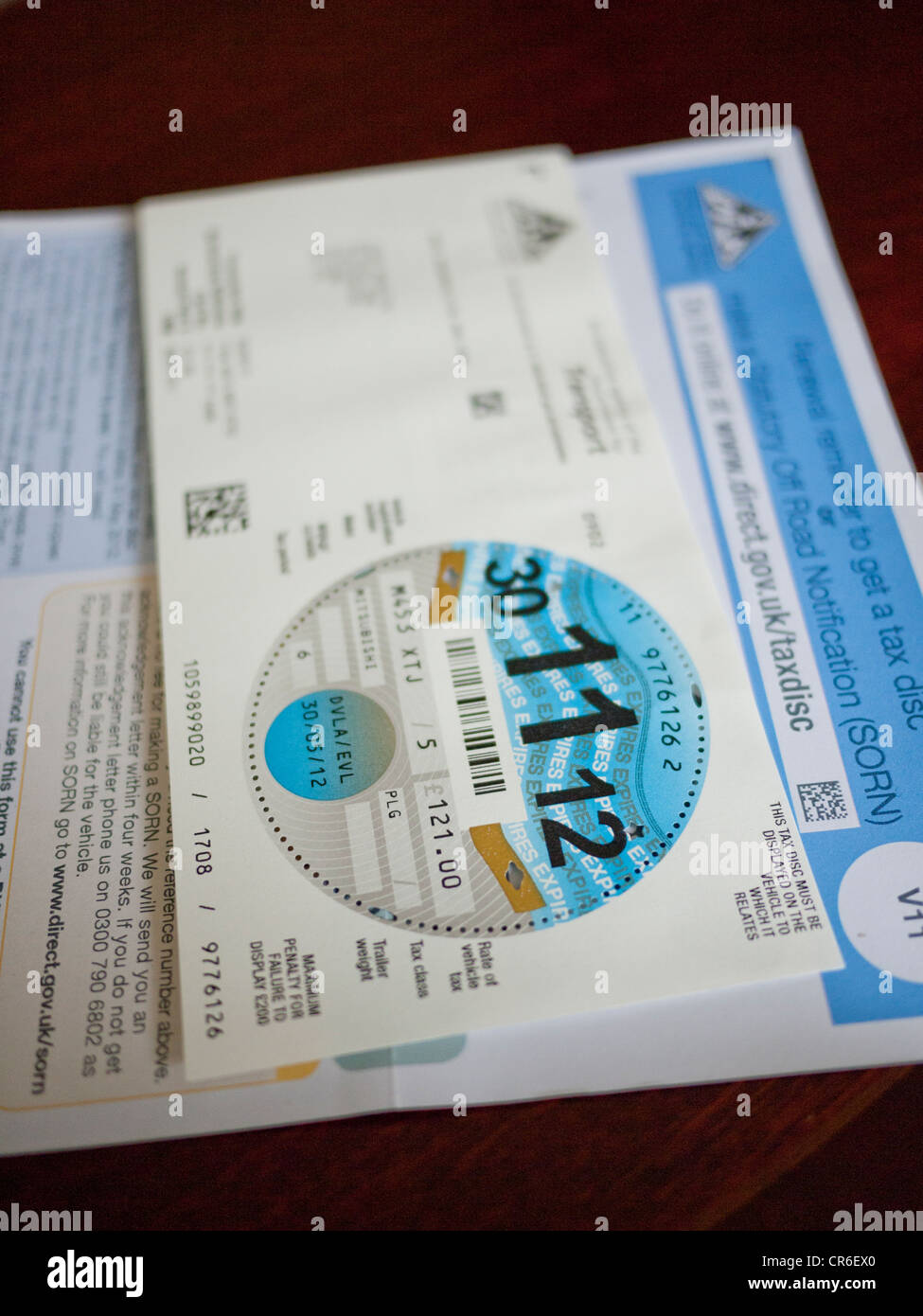 Vehicle tax disc hi-res stock photography and images - Alamy
