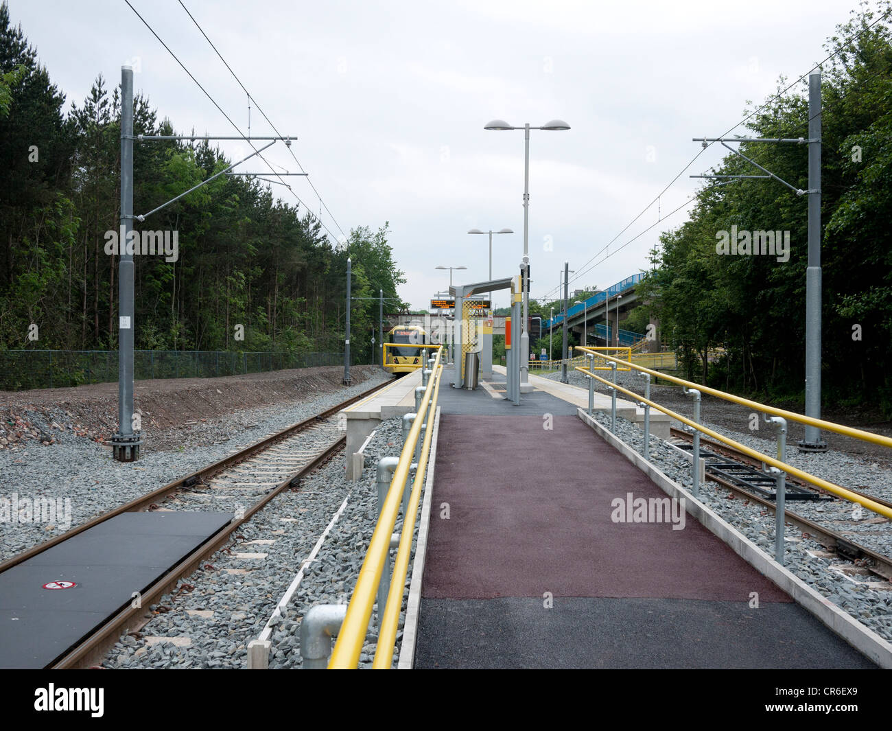Oldham Mumps Temporary Metrolink stop. Oldham, Greater Manchester, UK ...