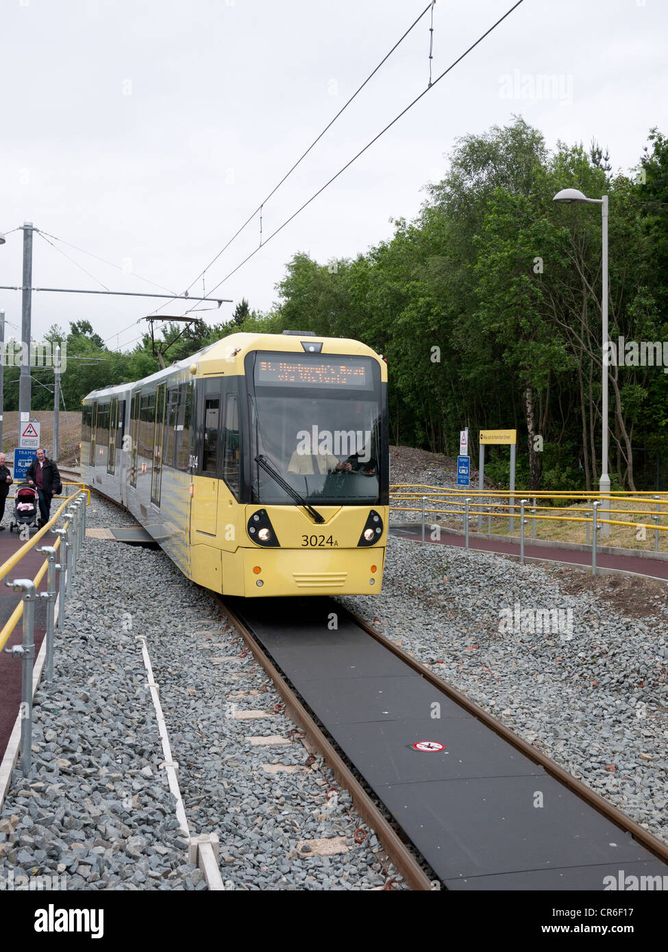 Oldham Mumps Temporary Metrolink stop. Oldham, Greater Manchester, UK ...