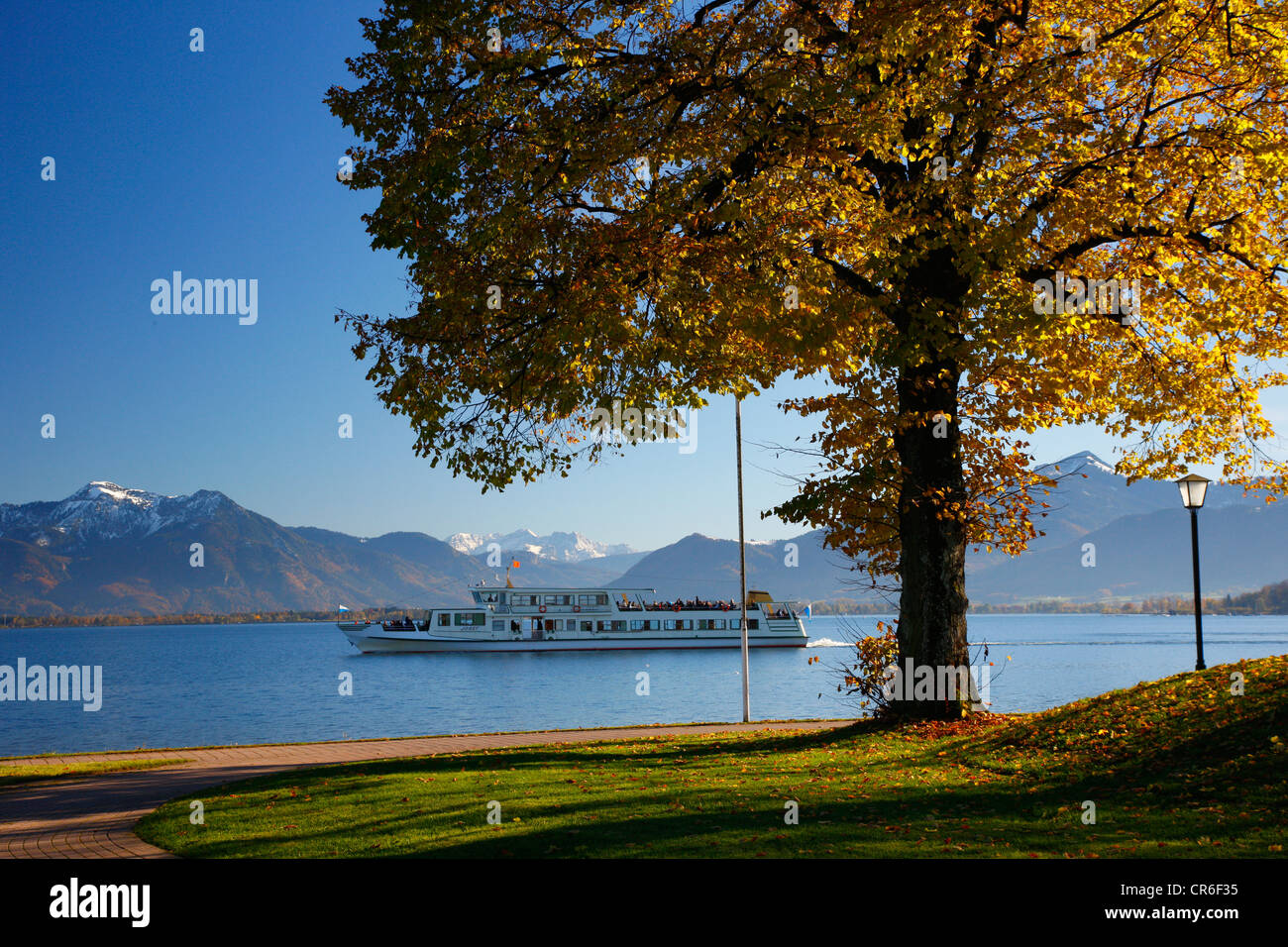 Prien am Chiemsee, lake Chiemsee, autumn, Upper Bavaria, Bavaria ...