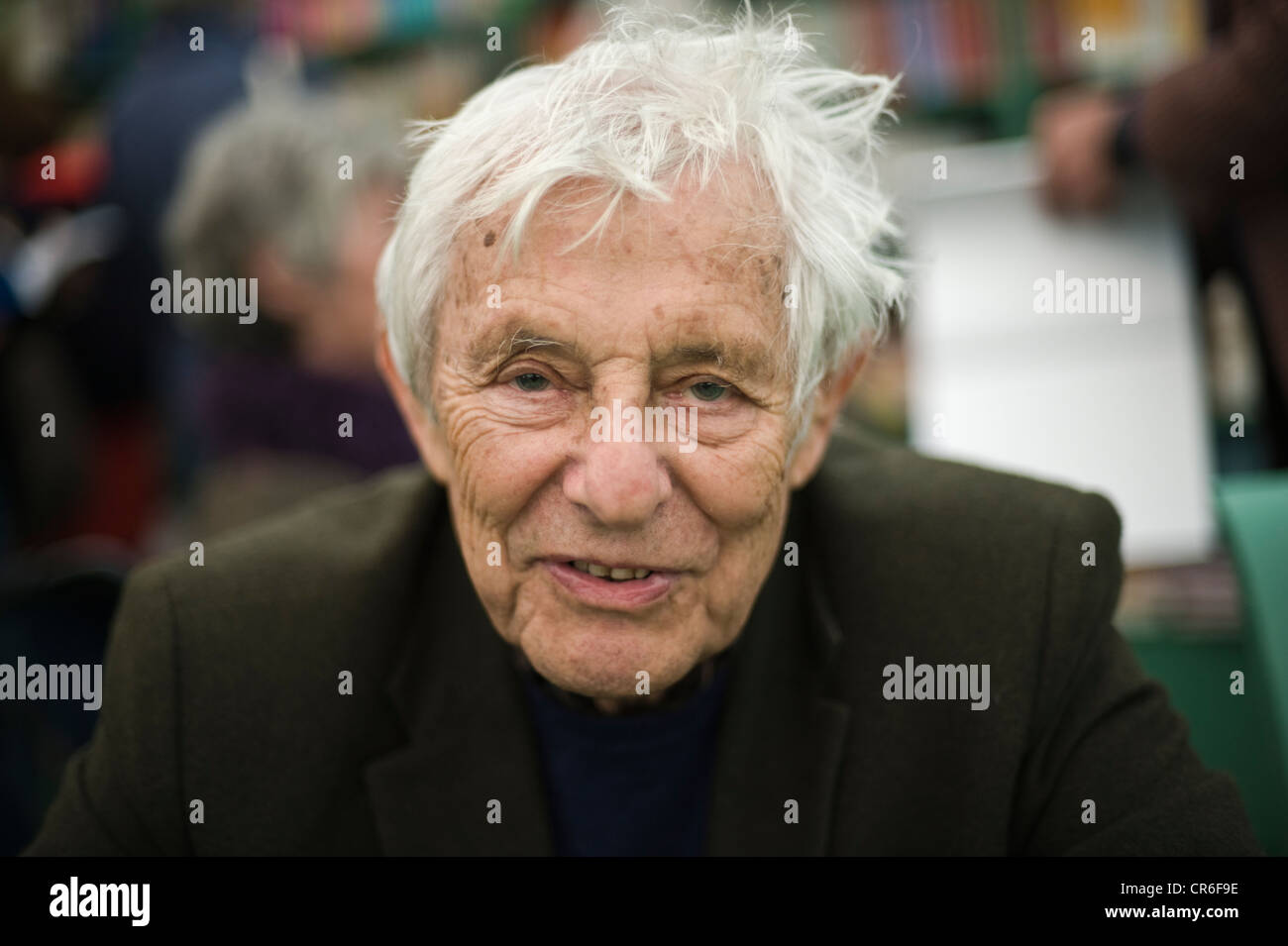 Dannie Abse, Welsh poet pictured at The Telegraph Hay Festival 2012 ...