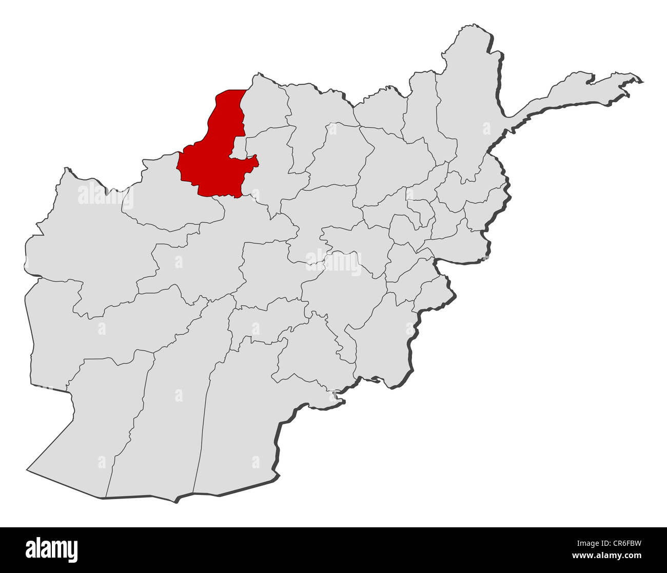 Faryab afghanistan province map outline hi-res stock photography and ...