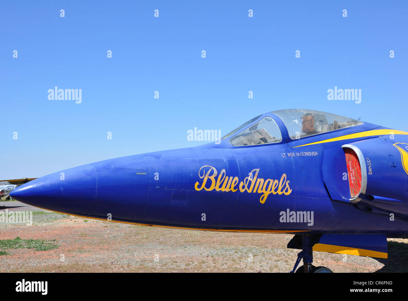 Grumman Tiger F-11 Blue Angels fighter jet at Planes of Fame Museum ...