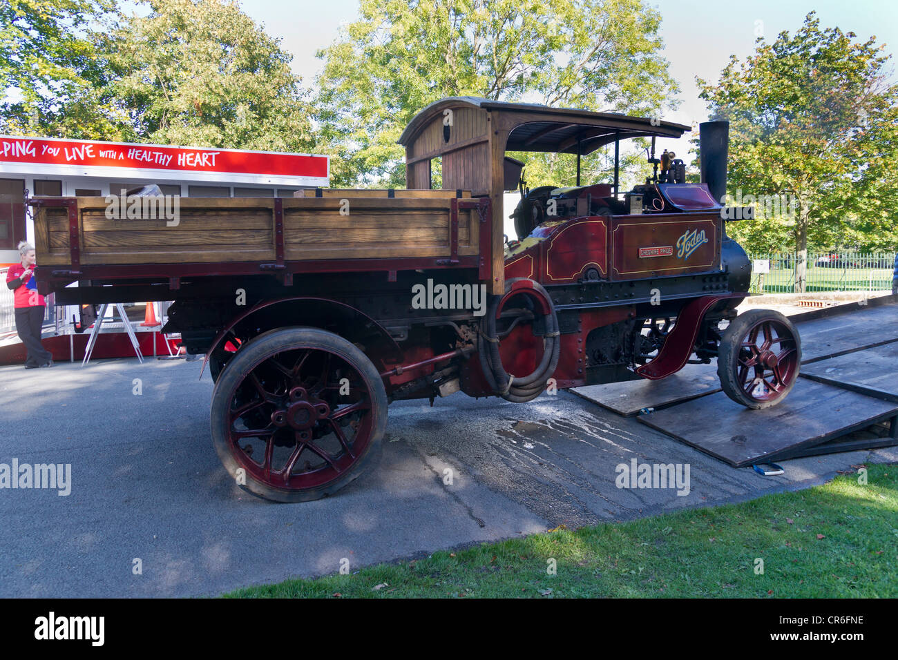 Traction engines at Birkenhead heritage vehicle show in Birkenhead Park ...