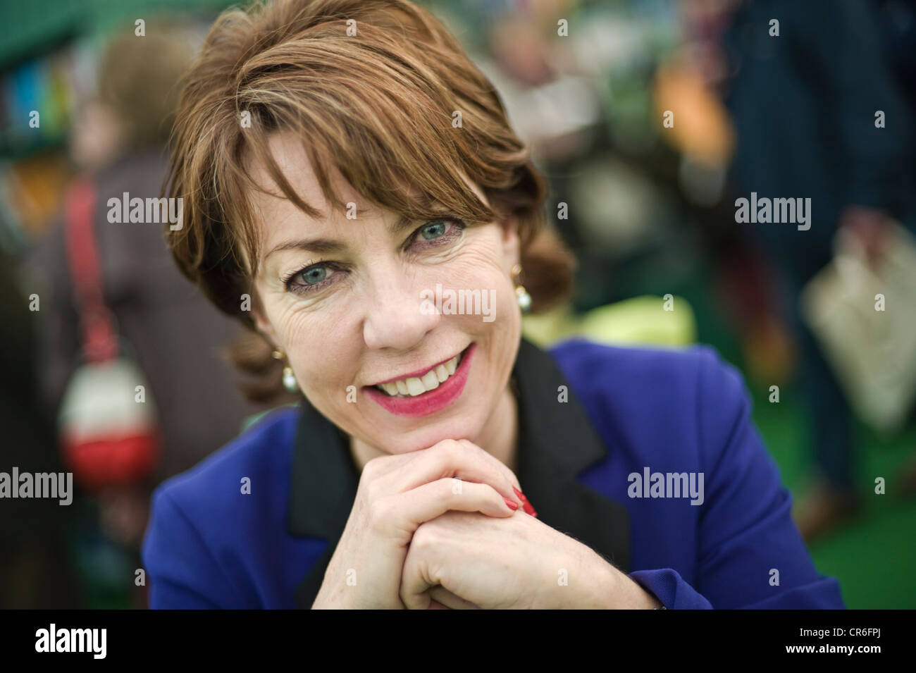 Kathy Lette, Australian author pictured at The Telegraph Hay Festival ...