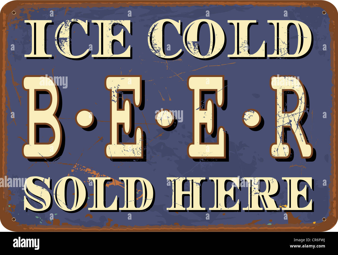 Vintage style tin sign "Ice Cold Beer Stock Photo - Alamy