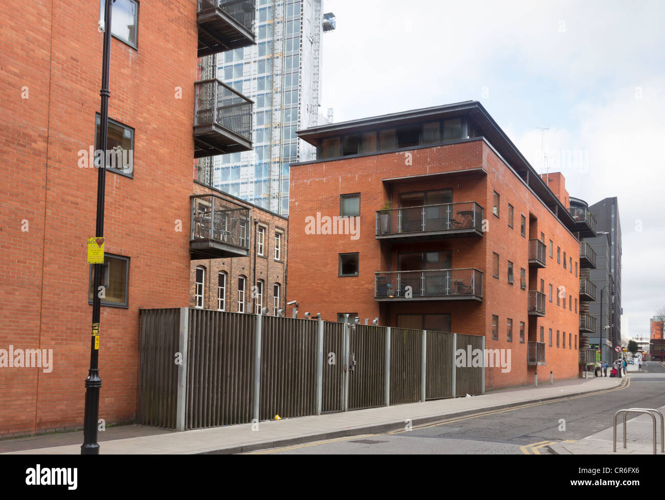 Lockes Yard and recently built apartment blocks on and around Hulme ...