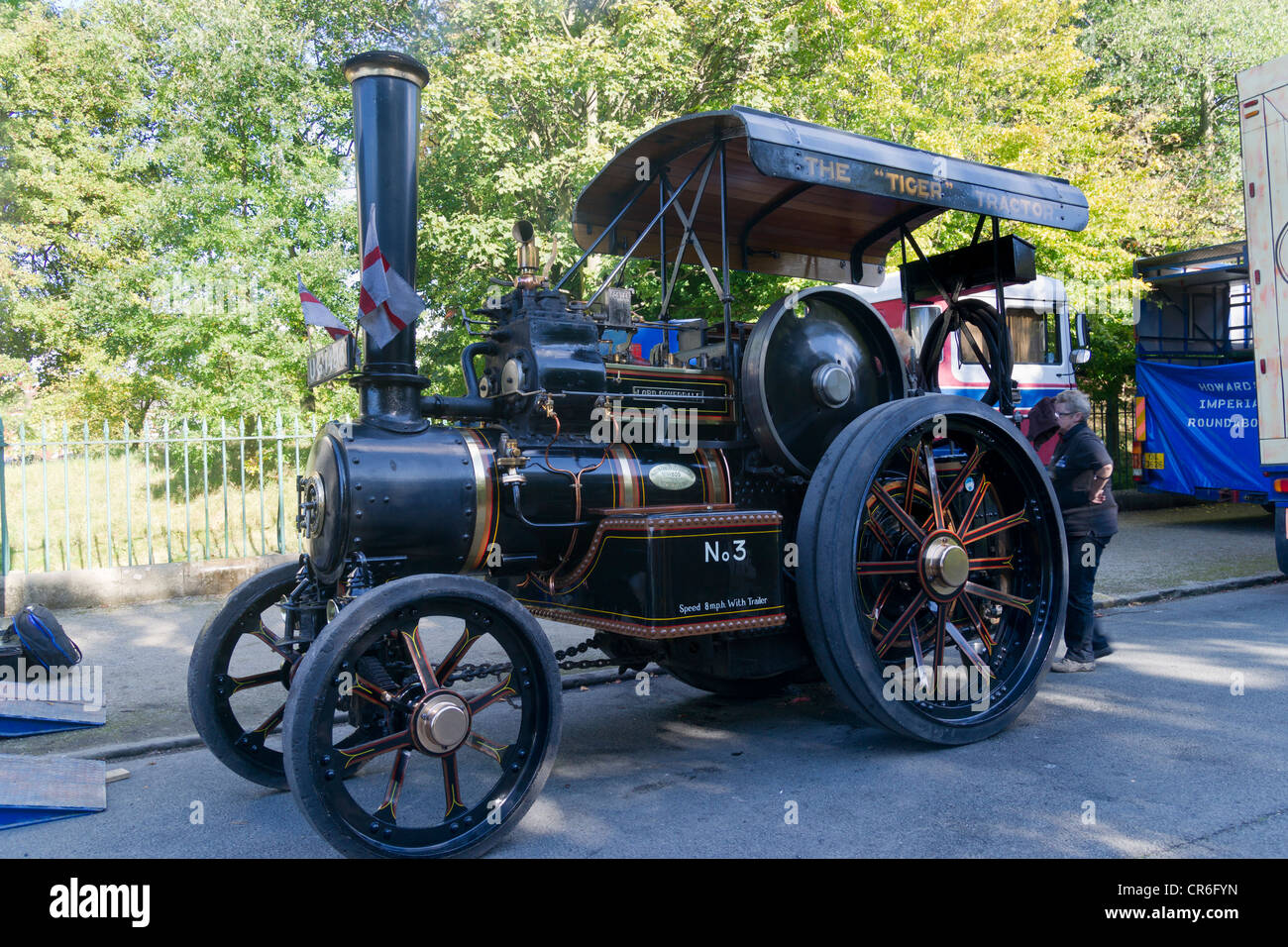 Traction engines at Birkenhead heritage vehicle show in Birkenhead Park ...