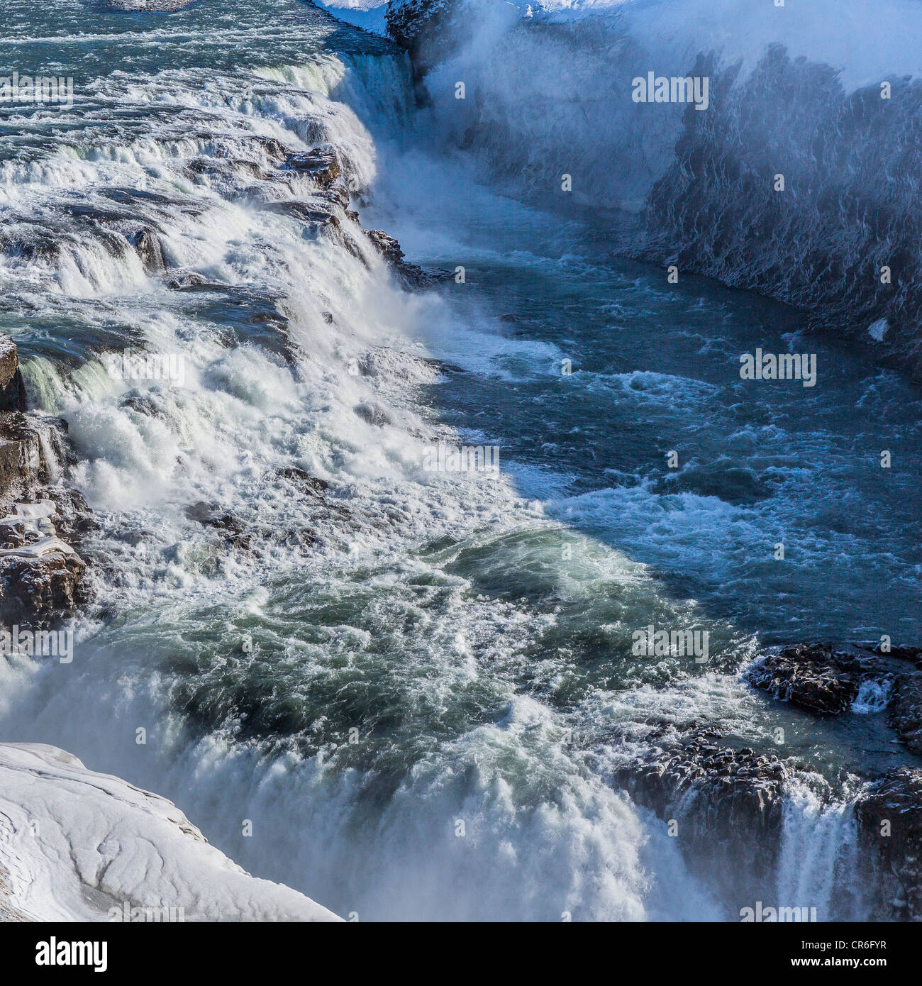 Gullfoss in the winter, Iceland Gullfoss (Golden Falls Stock Photo - Alamy