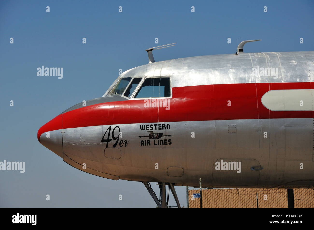 Western Air lines commercial passenger plane at Planes of Fame Museum ...