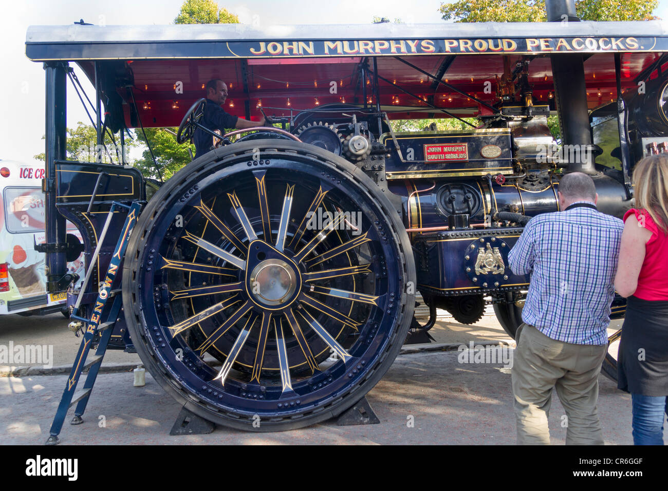 Traction engines at Birkenhead heritage vehicle show in Birkenhead Park ...