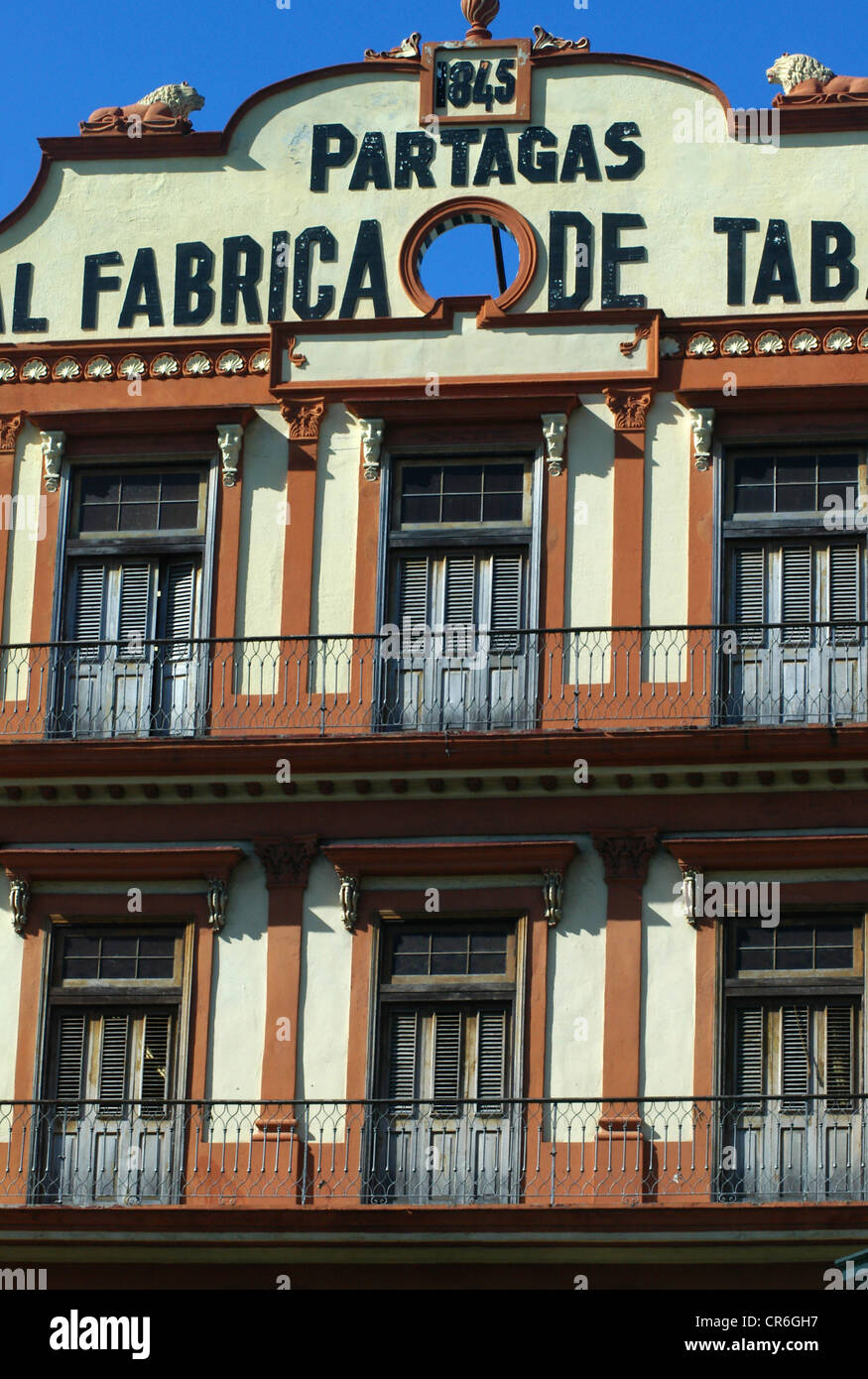 Partagas cigar factory building exterior, Havana, Cuba Stock Photo - Alamy