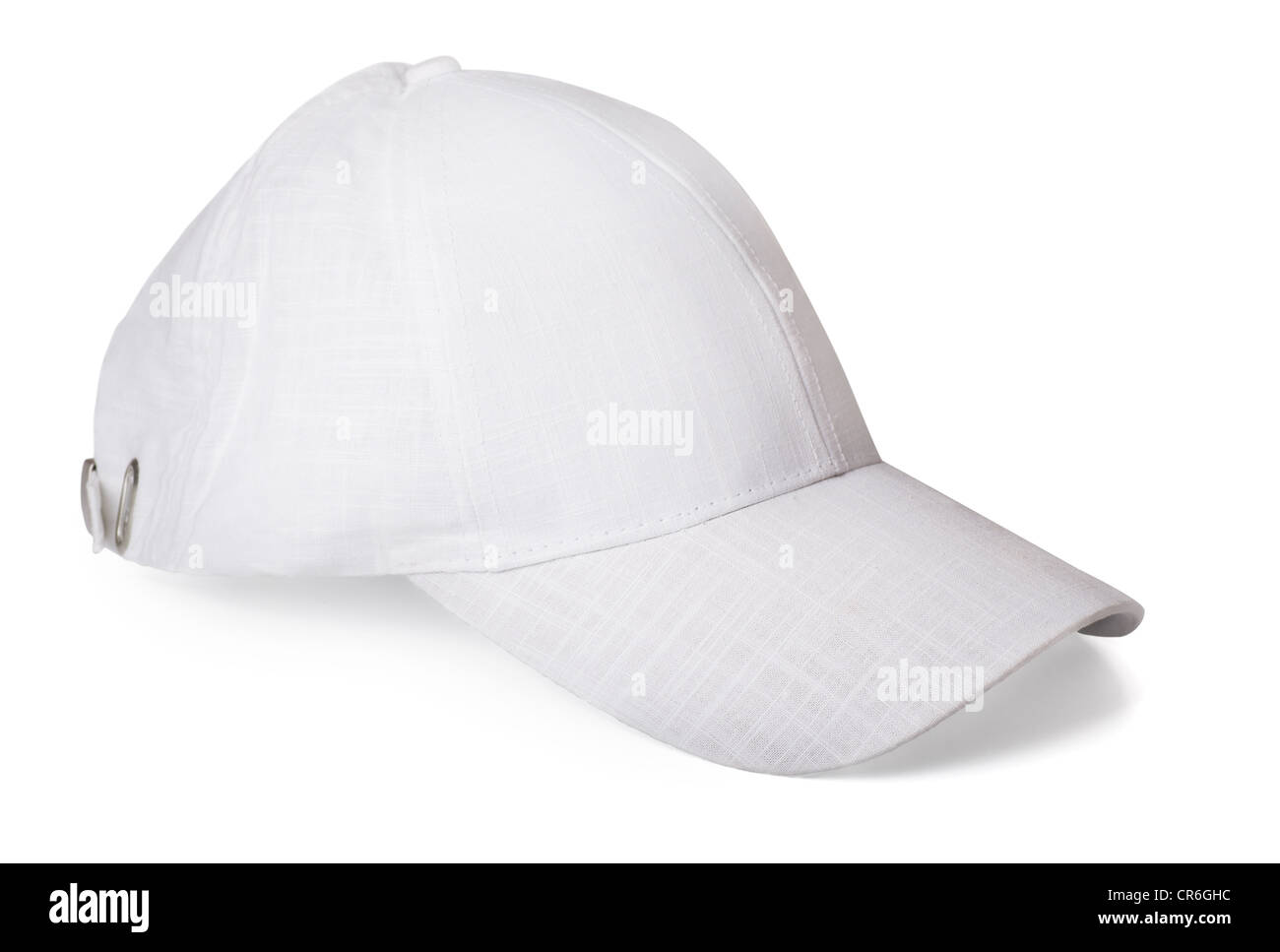 White baseball cap isolated on white Stock Photo - Alamy