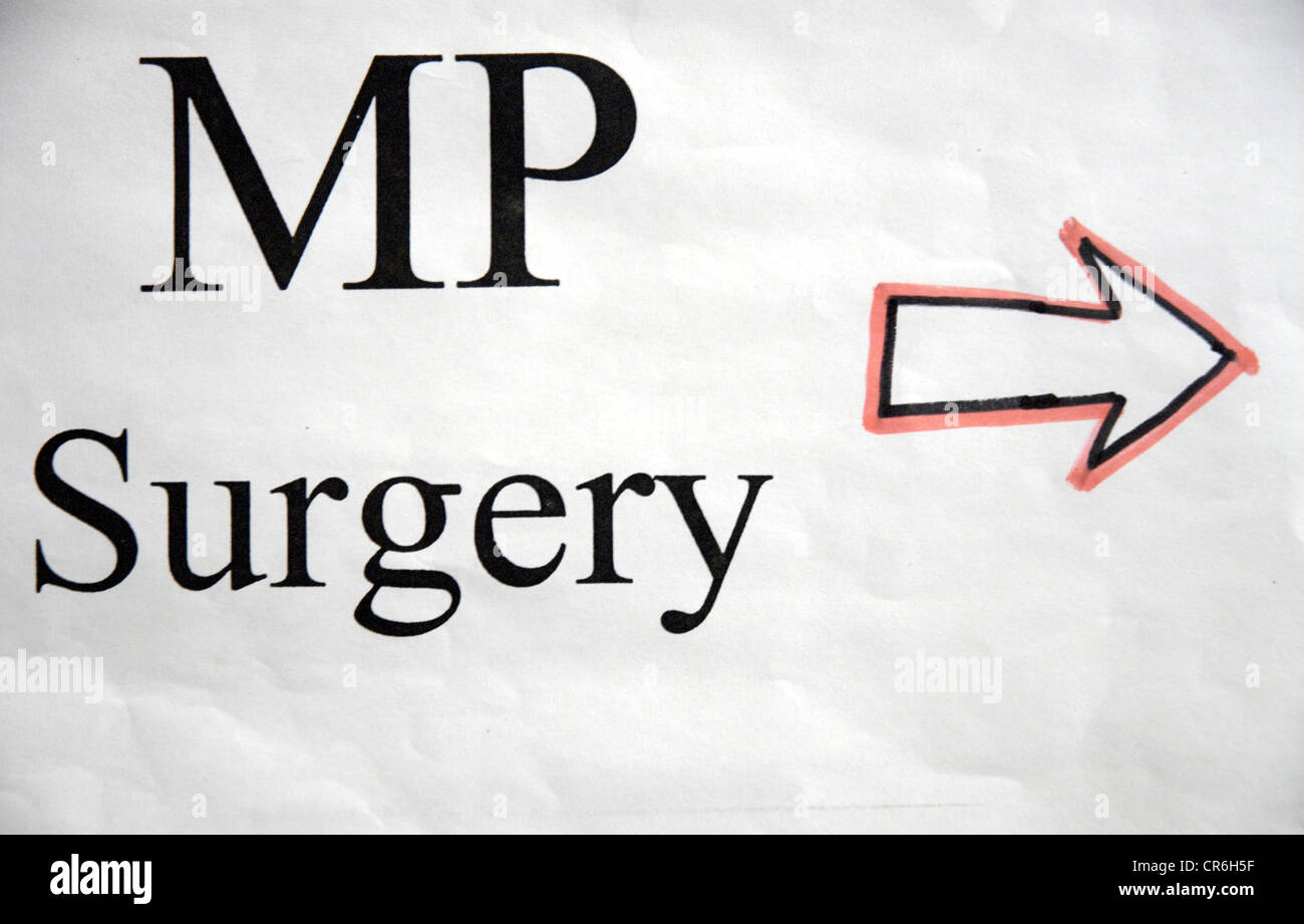 Mp surgery sign hi-res stock photography and images - Alamy