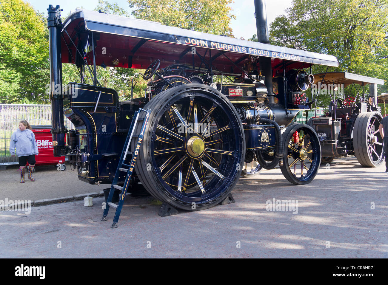 Traction engines at Birkenhead heritage vehicle show in Birkenhead Park ...