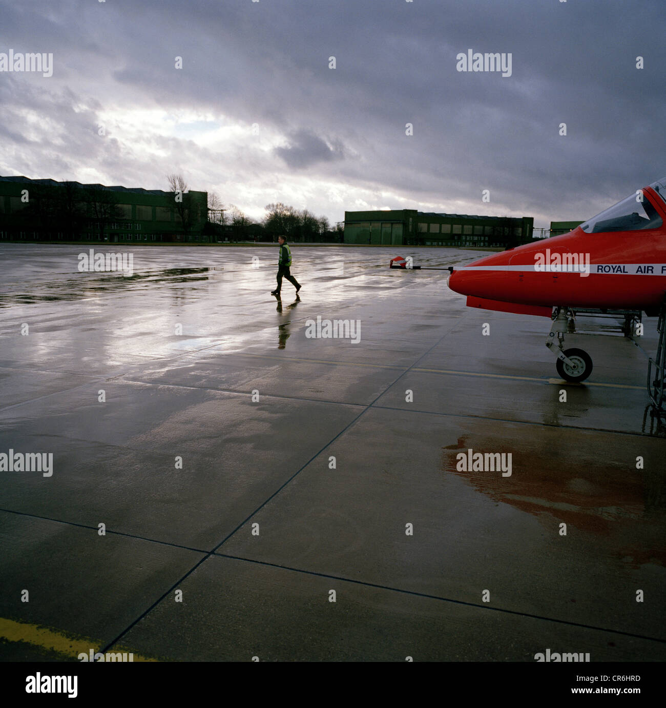 Engineering ground staff member of the Red Arrows, Britain's RAF ...