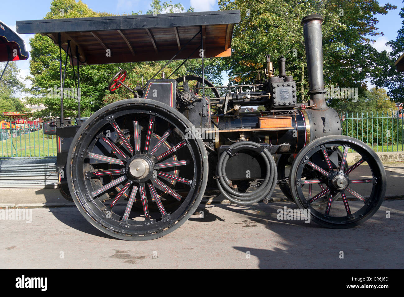 Traction engines at Birkenhead heritage vehicle show in Birkenhead Park ...