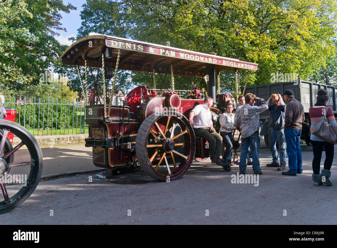 Traction engines at Birkenhead heritage vehicle show in Birkenhead Park ...