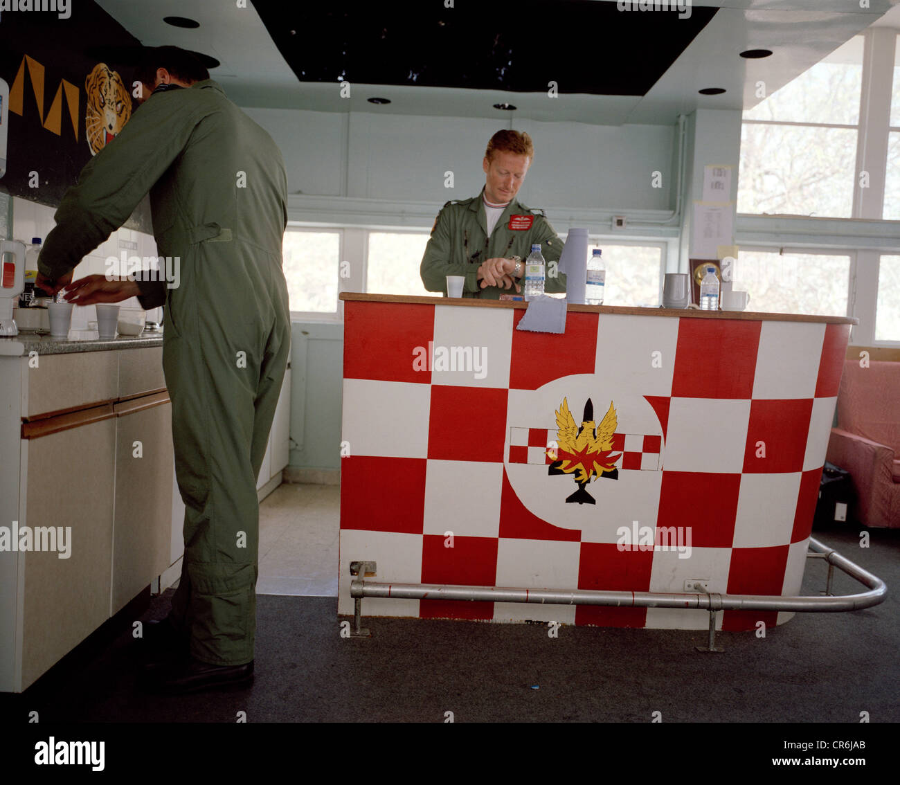 Pilots of the Red Arrows, Britain's RAF aerobatic team in the Squadron ...