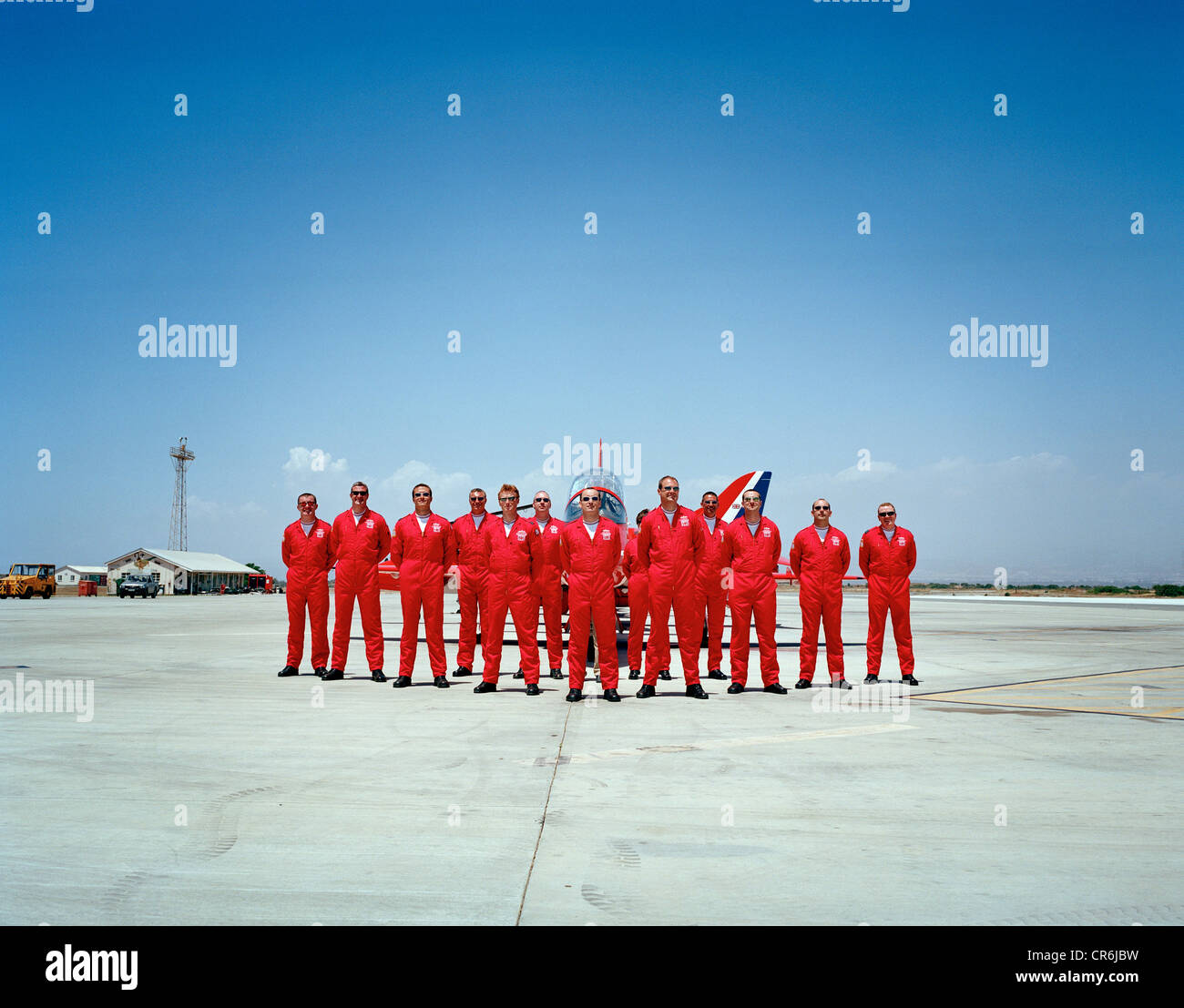 Official publicity portrait for the Red Arrows, Britain's RAF aerobatic ...