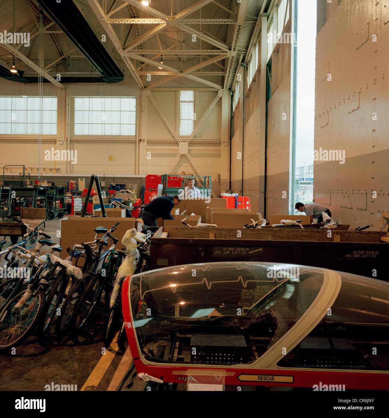Flight spares ready for shipping to Cyprus in the hangar of the Red ...