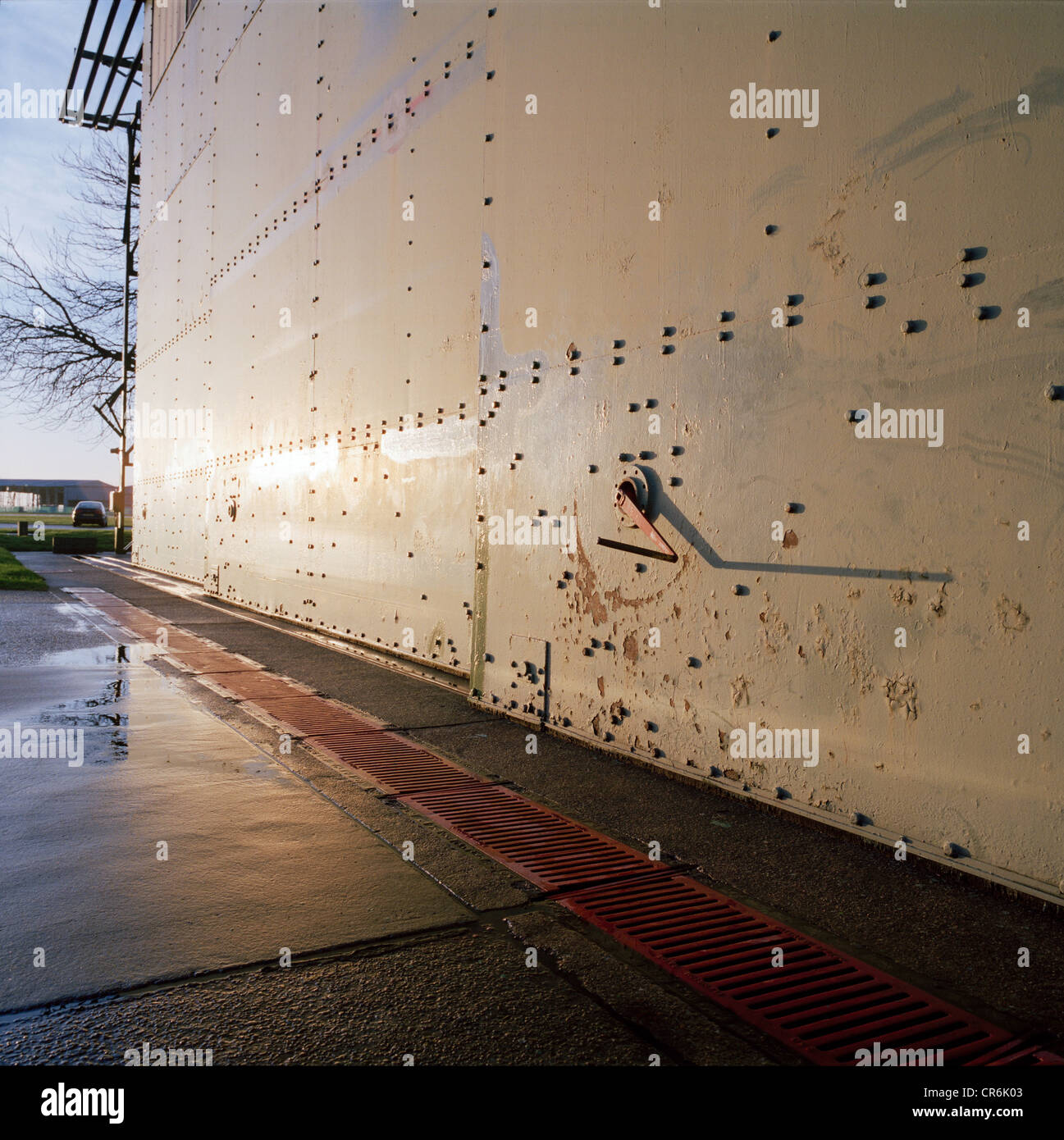 Closed doors outside the hangar of the Red Arrows, Britain's RAF ...