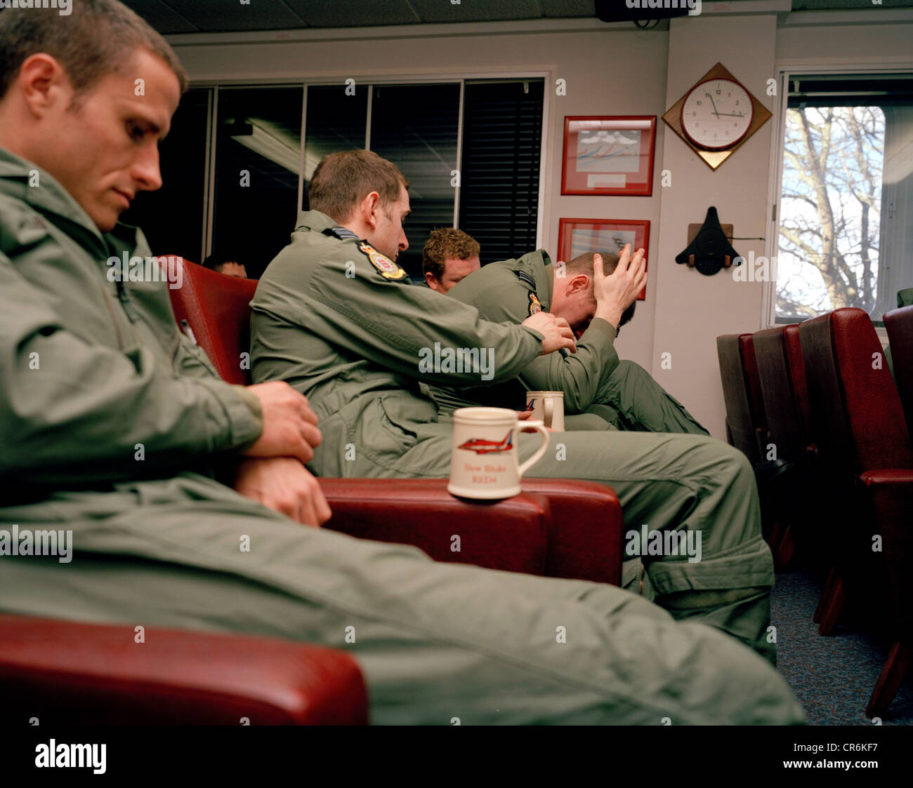 Pilots of the Red Arrows, Britain's RAF aerobatic team endure a post ...