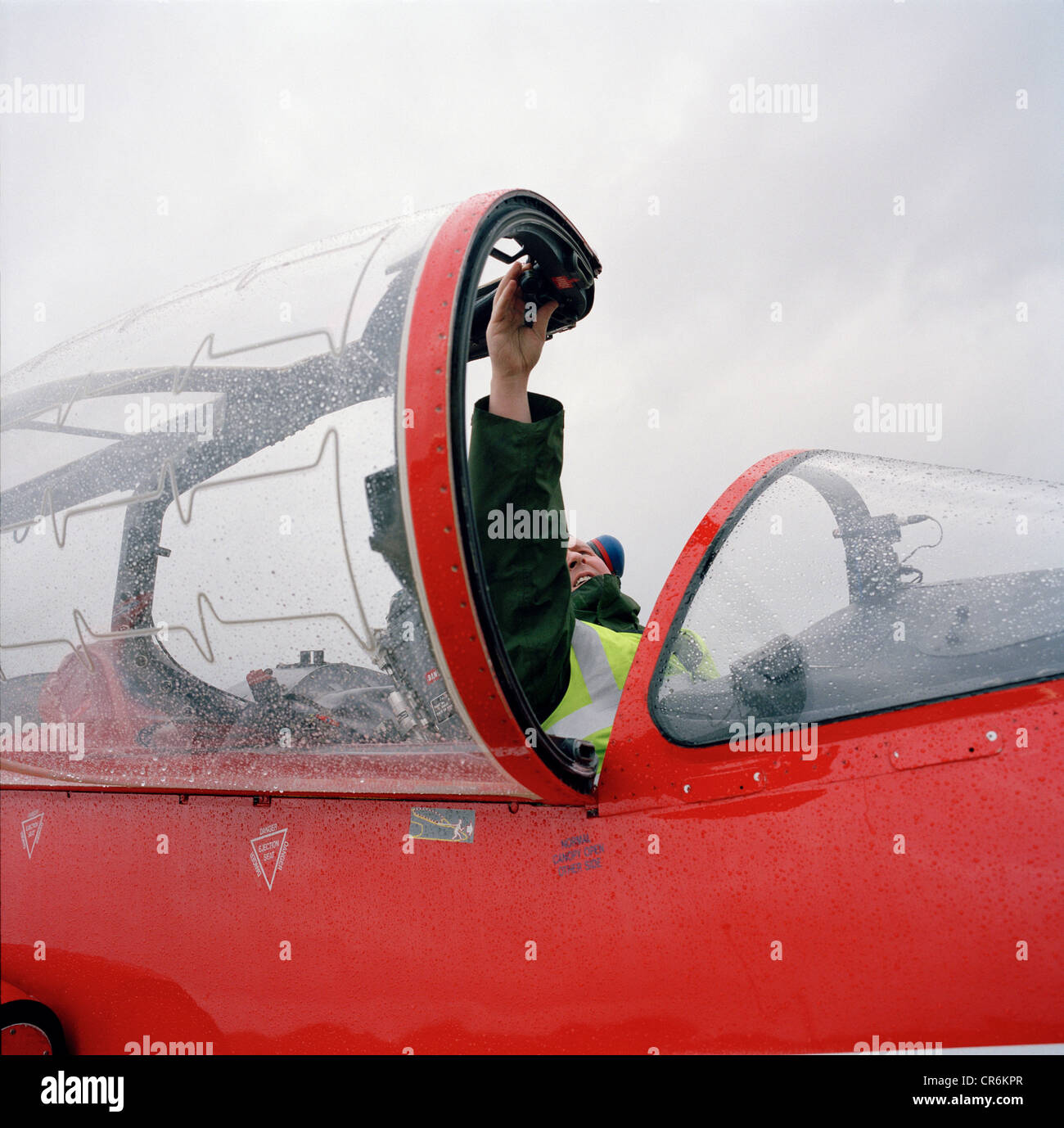 Engineering ground staff of the Red Arrows, Britain's RAF aerobatic ...