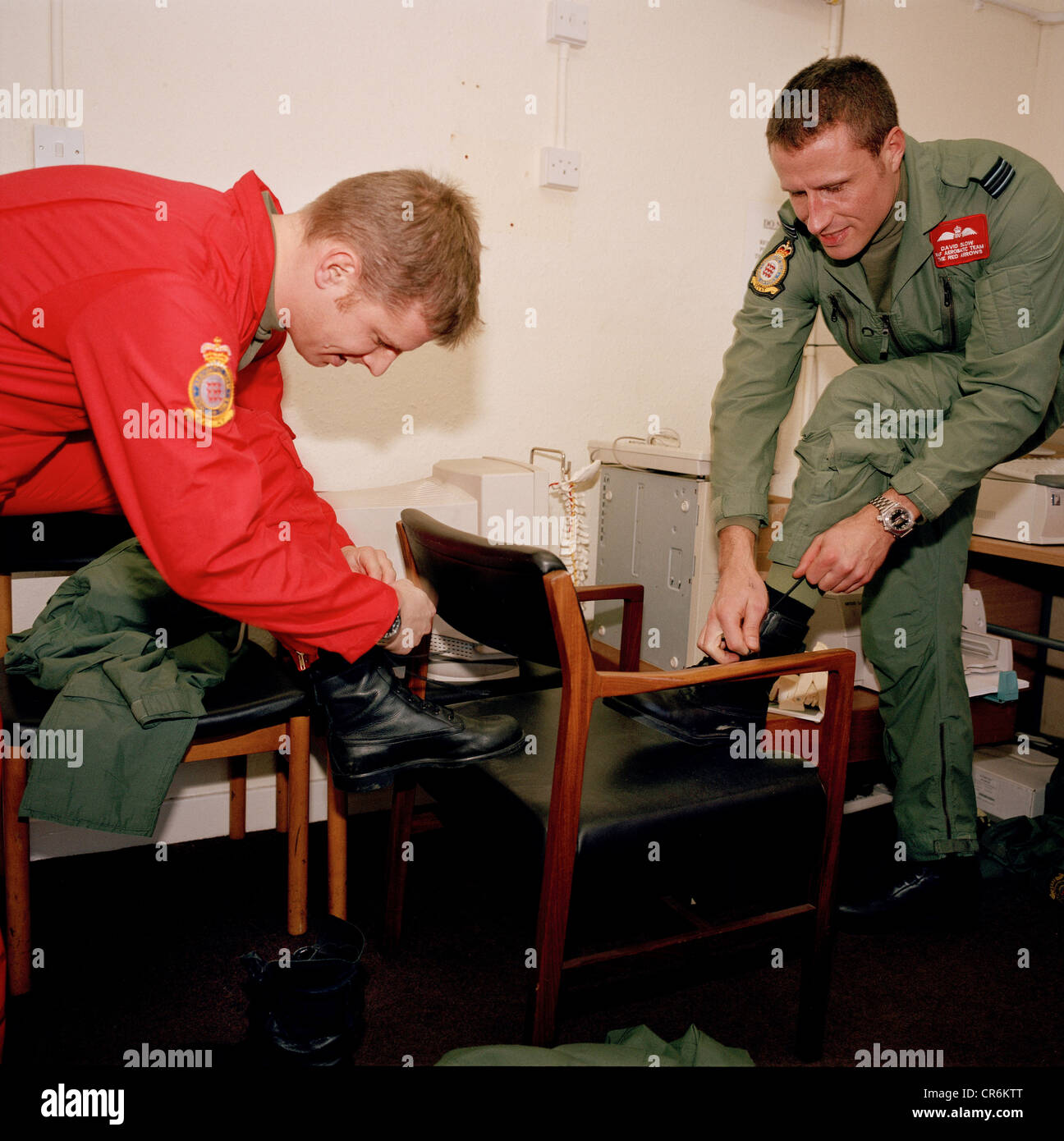 New first year pilots of the Red Arrows, Britain's RAF aerobatic team ...