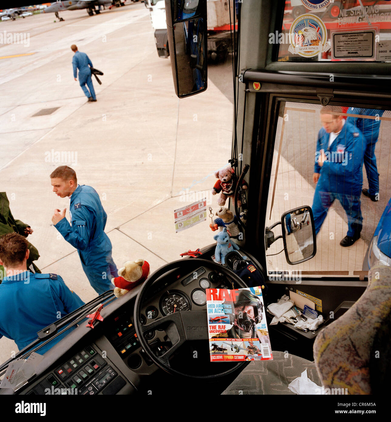 Engineering ground staff of the Red Arrows, Britain's RAF aerobatic ...