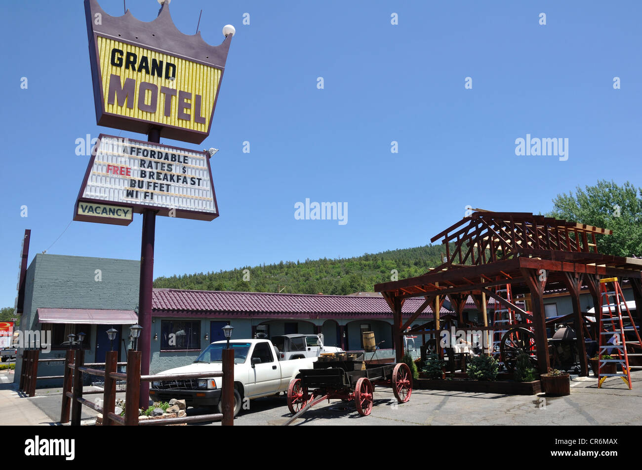 Grand Motel, Williams, Arizona (old Route 66 town Stock Photo - Alamy