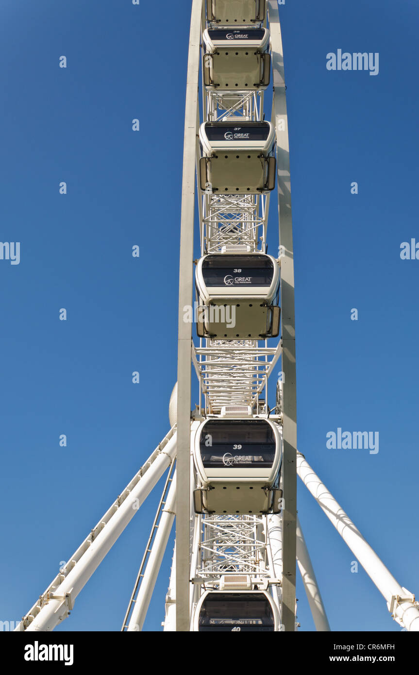 Tourist observation wheel from below Stock Photo - Alamy