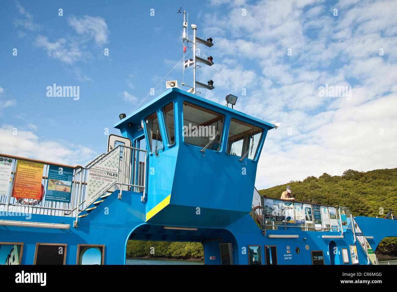 King Harry chain ferry crossing the river Fal,Cornwall, England, United ...