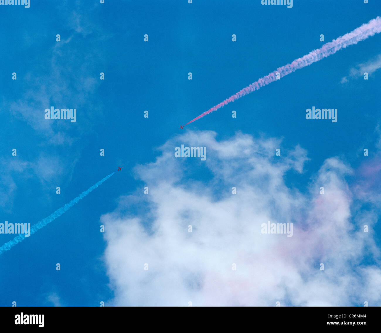 Hawk jets of the Red Arrows, Britain's RAF aerobatic team, perform in ...