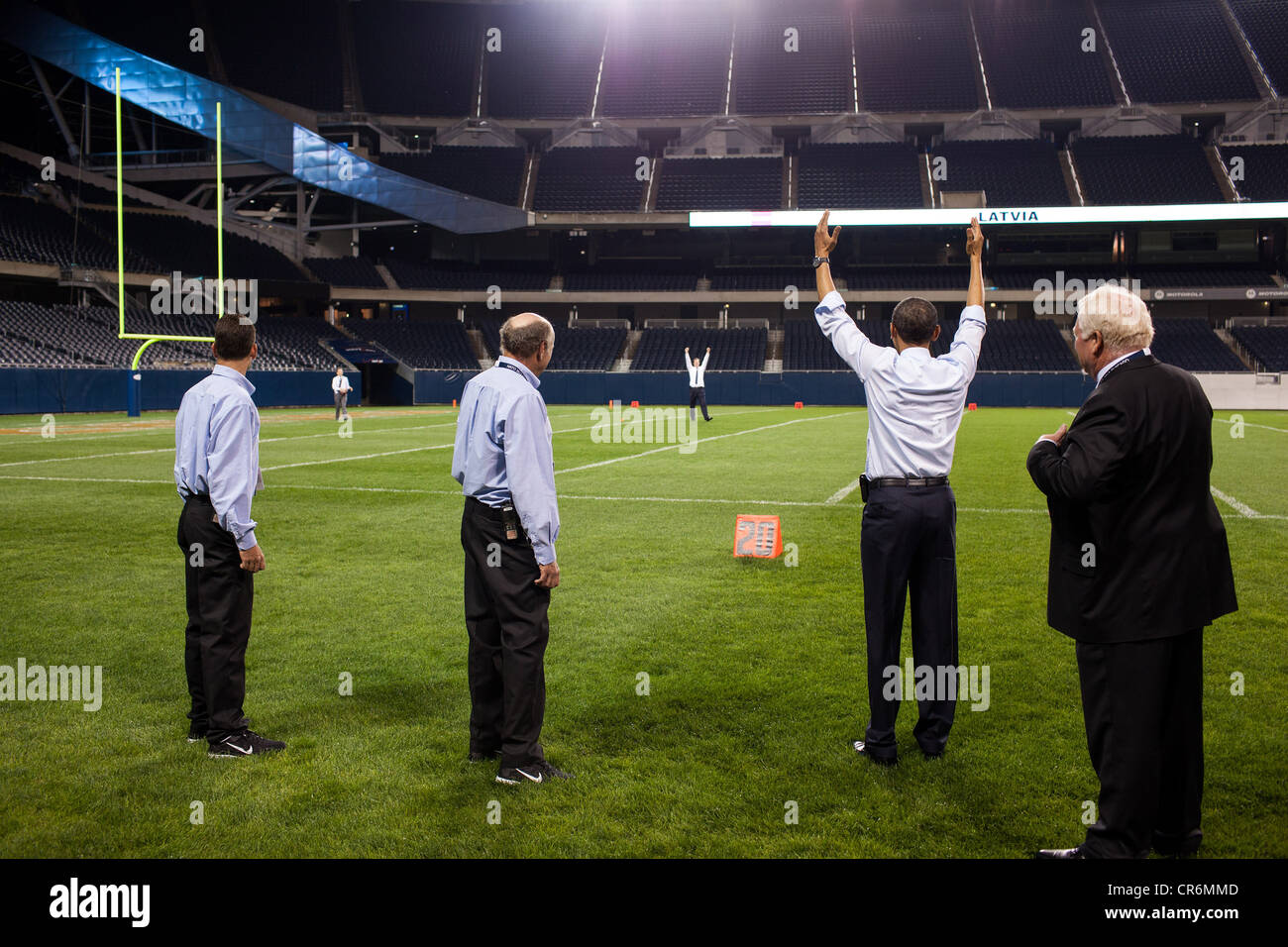 Obama Playing Football