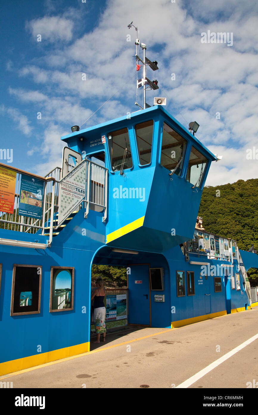 King Harry chain ferry crossing the river Fal,Cornwall, England, United ...