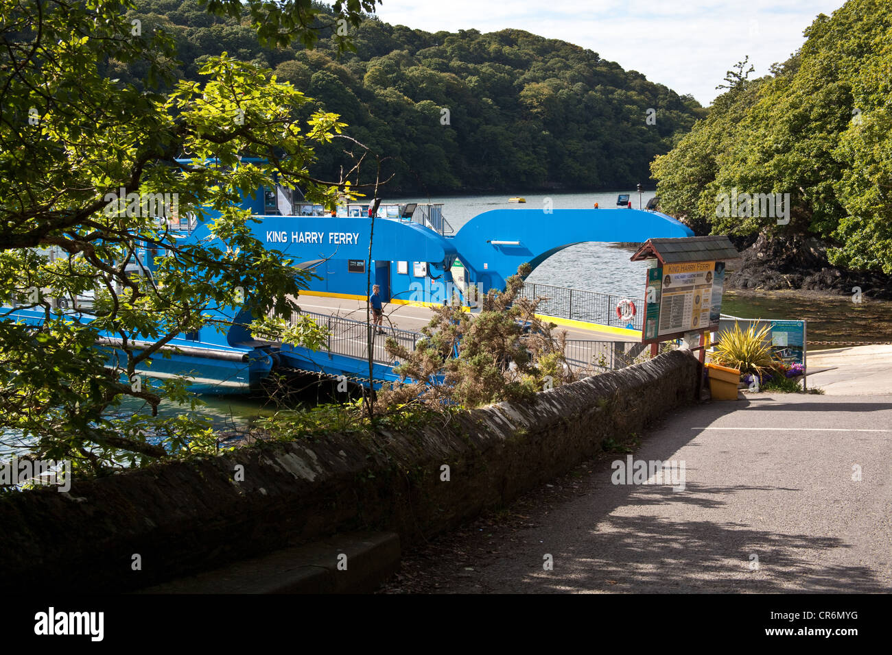 King Harry chain ferry crossing the river Fal,Cornwall, England, United ...