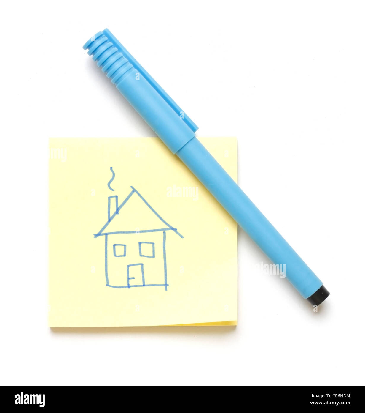 A note isolated on white Stock Photo - Alamy